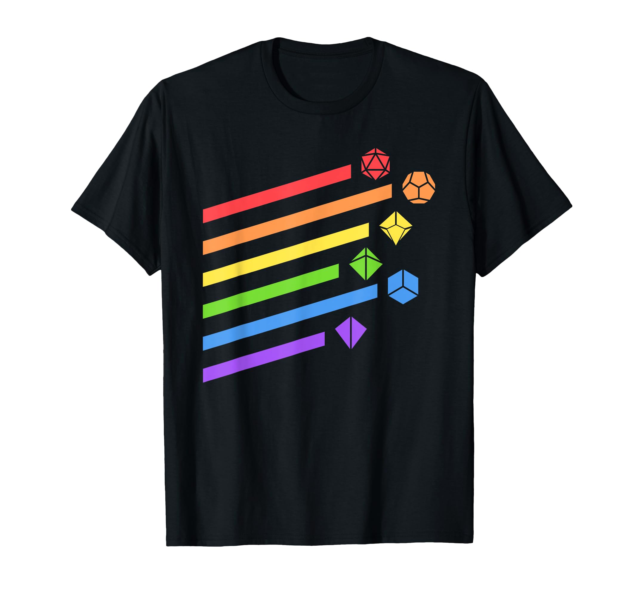 Amazon.com: Minimalist Polyhedral Dice Set Colors D20 Collector T-Shirt ...