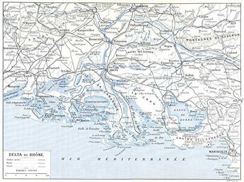 RHÔNE: Delta du Rhône;1900 map: Amazon.co.uk: 0887440491236: Books