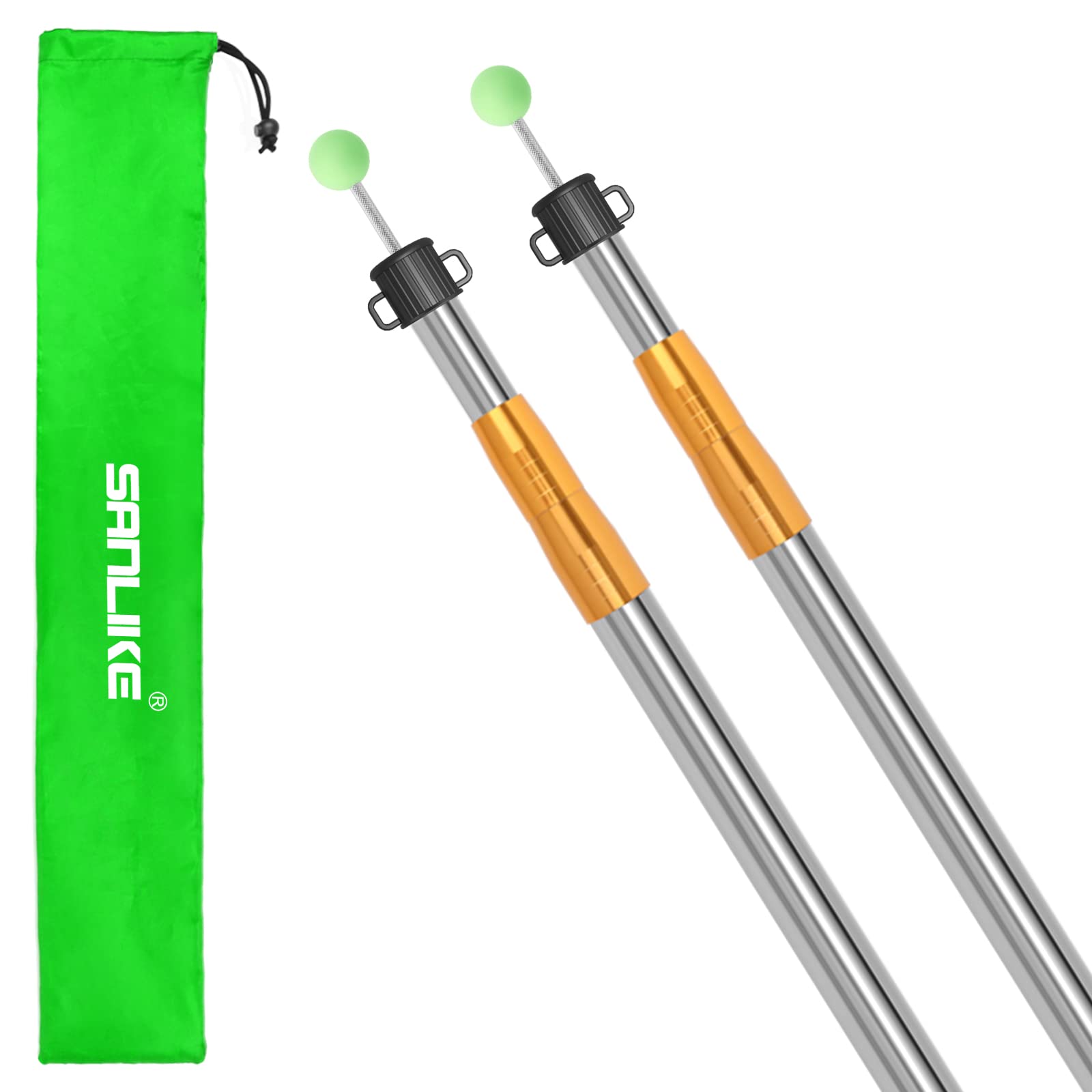 SANLIKE Telescoping Tarp Pole Heavy Duty Tent Poles, 33"-86.6 ...