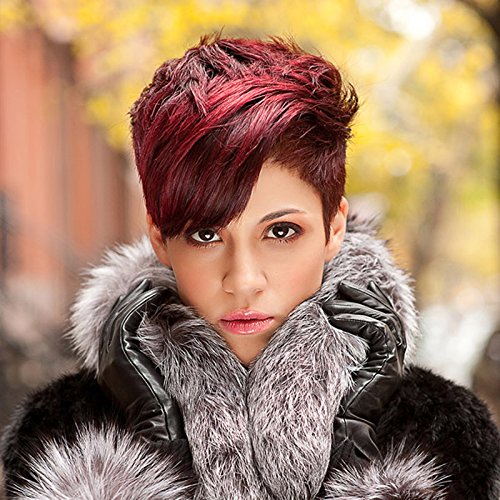 Amazon.com: Colorwigy One Side Part Short Messy Kinky Curly Short ...