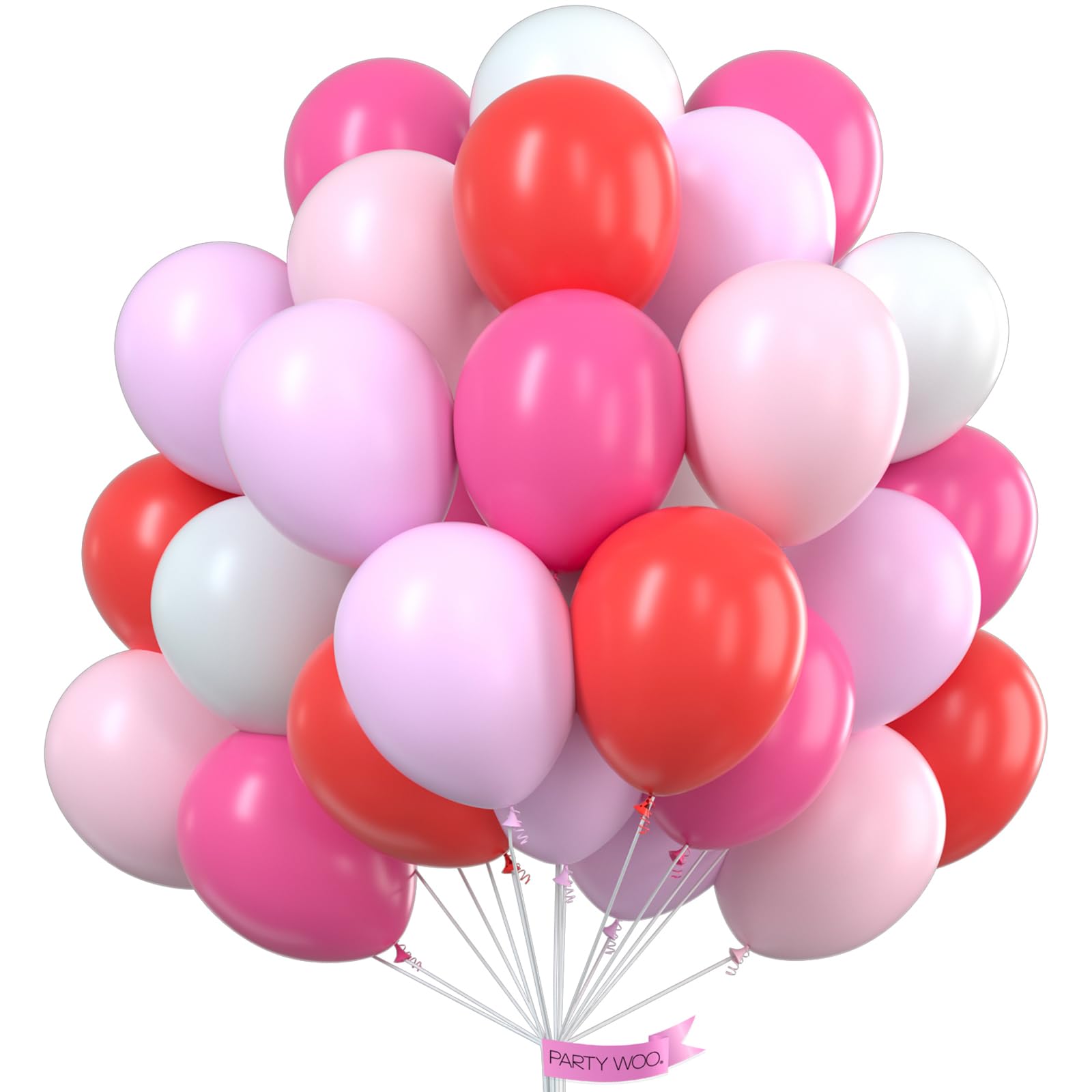 Amazon.com: PartyWoo Balloons Pink, 100 pcs 12 in Fuchsia Balloons ...