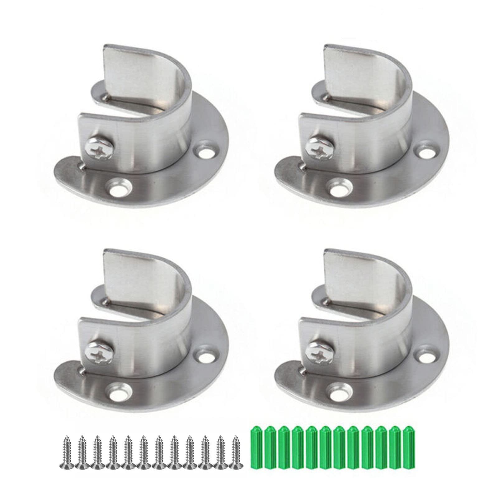 3 x Brand New Wardrobe Bracket, U-Shaped Open Type Socket Bracket, Sta ...