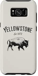 Amazon.com: Galaxy S8+ Yellowstone US National Park Bison Buffalo Retro ...