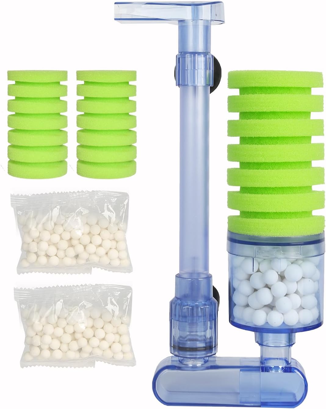 boxtech Aquarium Biochemical Sponge Filter, Ultra Quite Aquarium Single ...