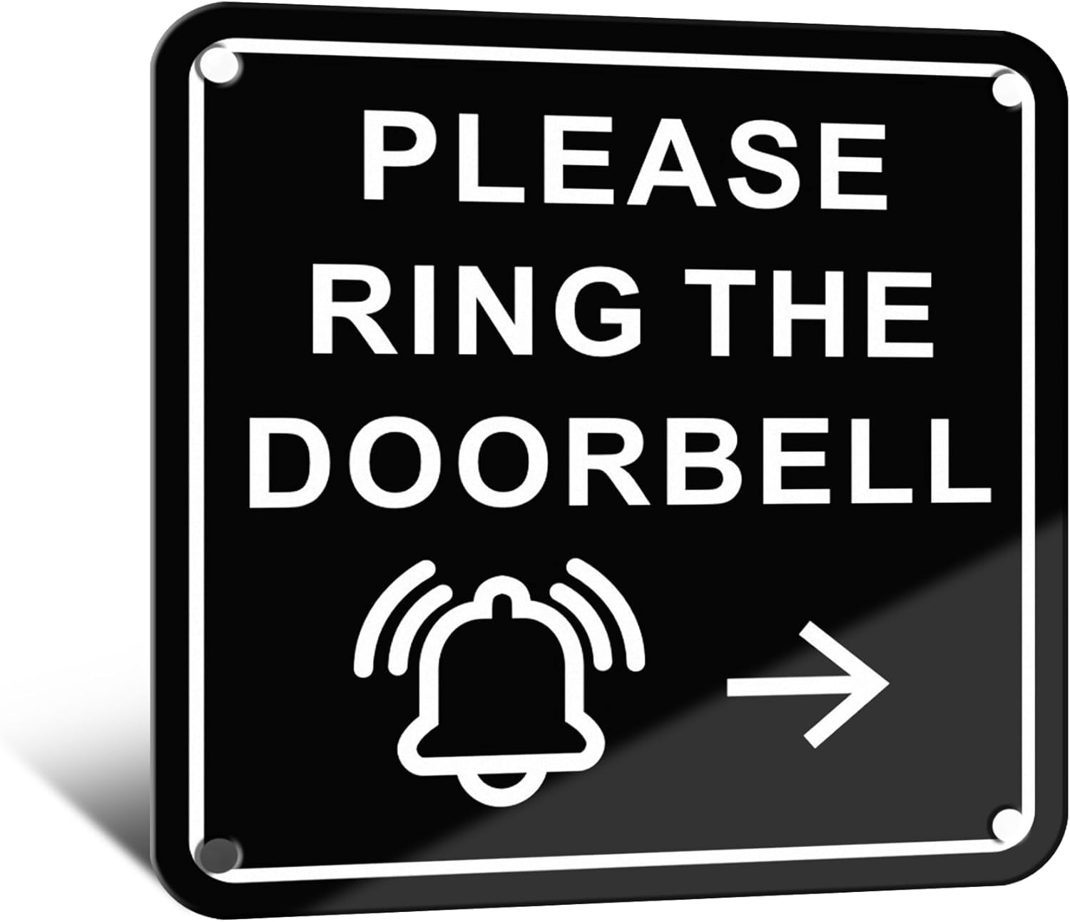 TAKULA Please Ring Bell Sign - 10 x 10CM Self-adhesive Metal Doorbell ...
