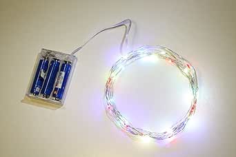 Amazon.com: Micro LED 20 Multi Lights with Timer, Battery Operated on ...