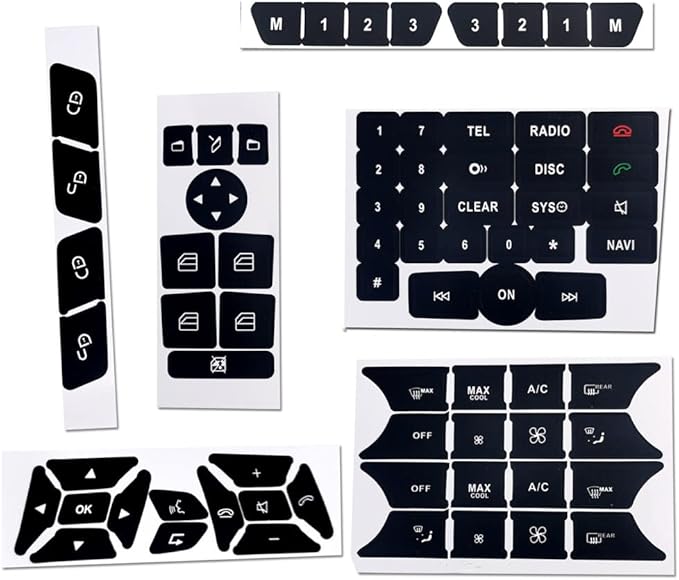 Amazon.com: ihreresy Car Interior Repair Kit - A/C Dash Button Stickers ...