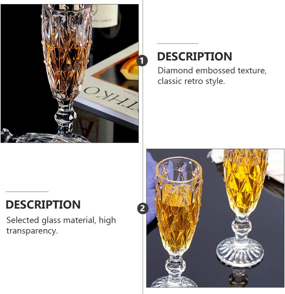 Vasos de ginebra Crystal Copa, 6 unidades, copas de champán vintage ...