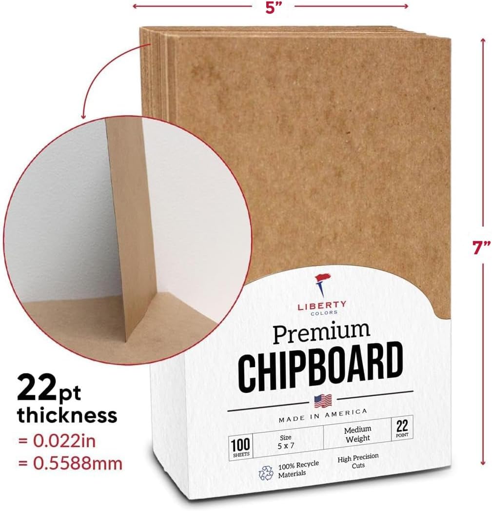 Light Chipboard Sheets for Scrapbooking, Shipping Insert, Picture Frame ...