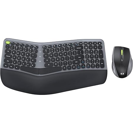 Amazon.com: Ergonomic Wireless Keyboard and Mouse, 2.4Ghz USB Receiver ...
