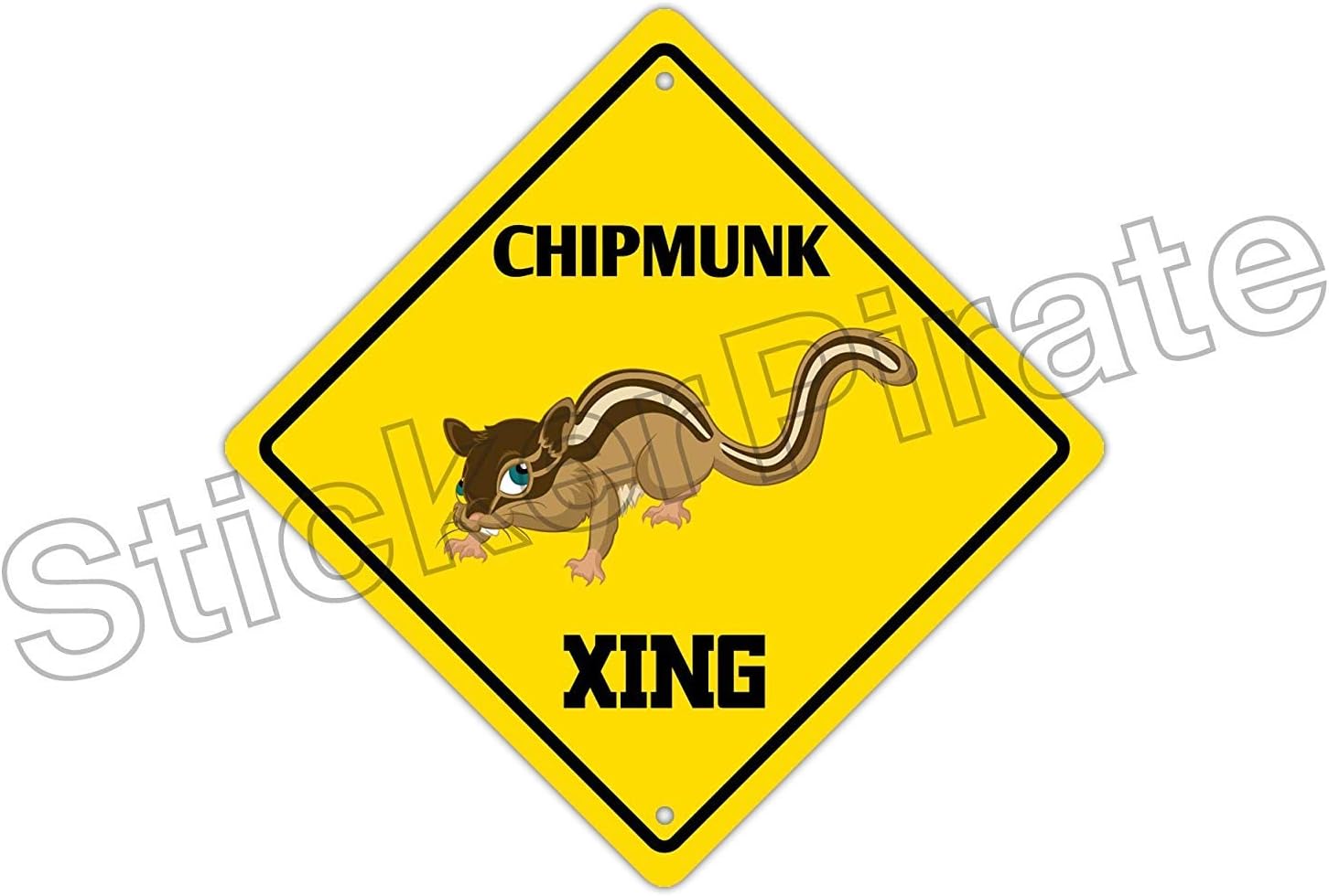 Amazon.com: Cortan360 Chipmunk Crossing Funny Novelty Sign Vinyl Retro ...
