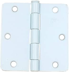 Penrod Door Hinges 3.5 Inch with 1/4 Inch Radius, White, 2 Pack ...