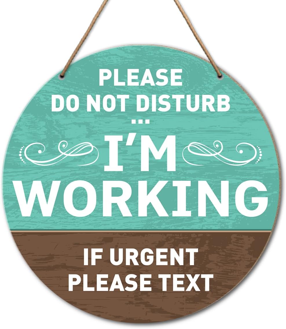 Amazon.com: I Am Working Sign, Do Not Disturb Sign, Do Not Disturb Door ...