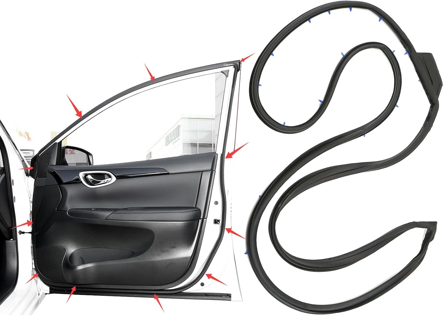 Amazon.com: Door Rubber Seal Weatherstrip Replacement Compatible with 2013-2019 Nissan Sentra ...