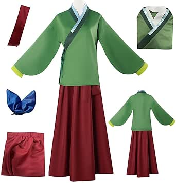 Amazon.com: Maomao Cosplay Costume Maomao Uniform Outfit Green Kimono ...
