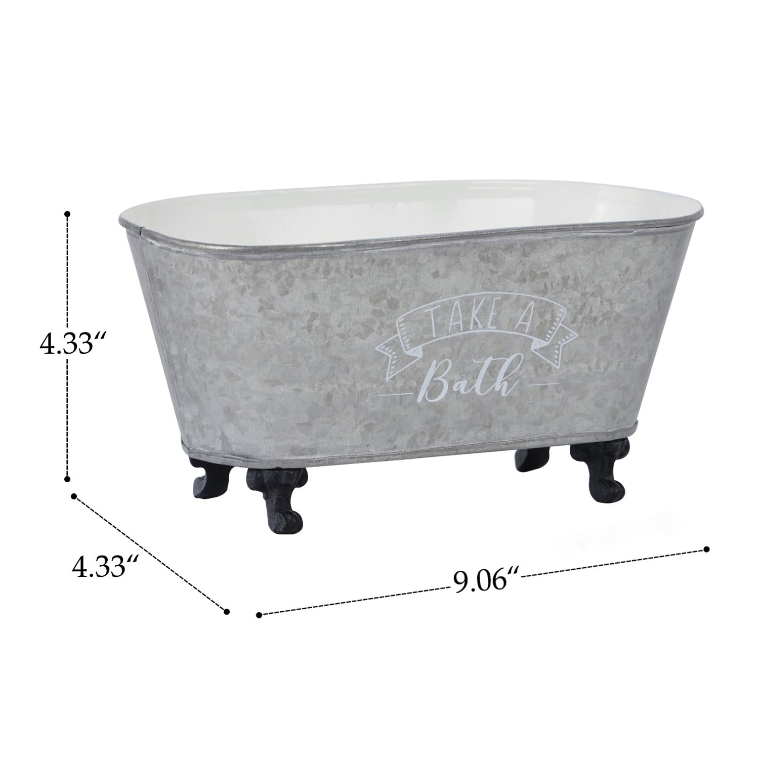 Galvanized Bath Tub New Store M1320 RECLAIMED POLISHED METAL WILLIAM
