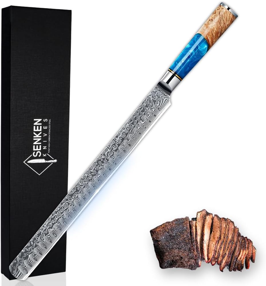 Amazon.com: SENKEN 8-Piece 67-Layer Damascus Steel Kitchen Knife Set ...