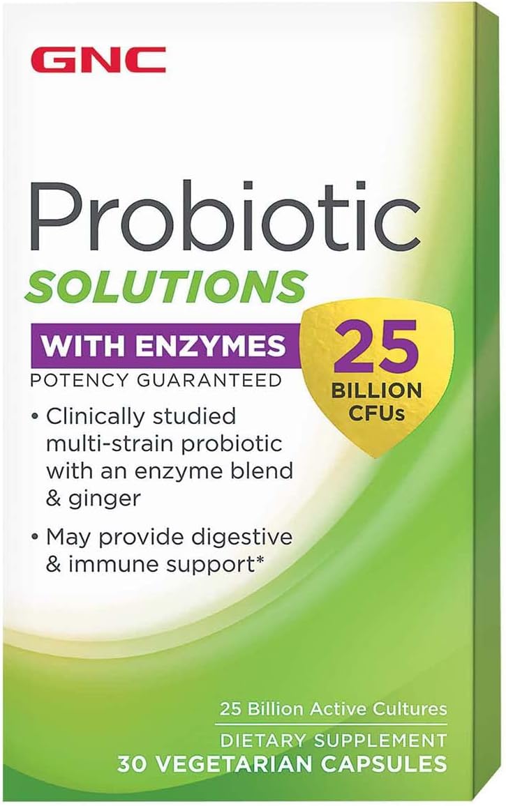Amazon.com: GNC Probiotic Solutions with Enzymes with 25 Billion CFUs ...