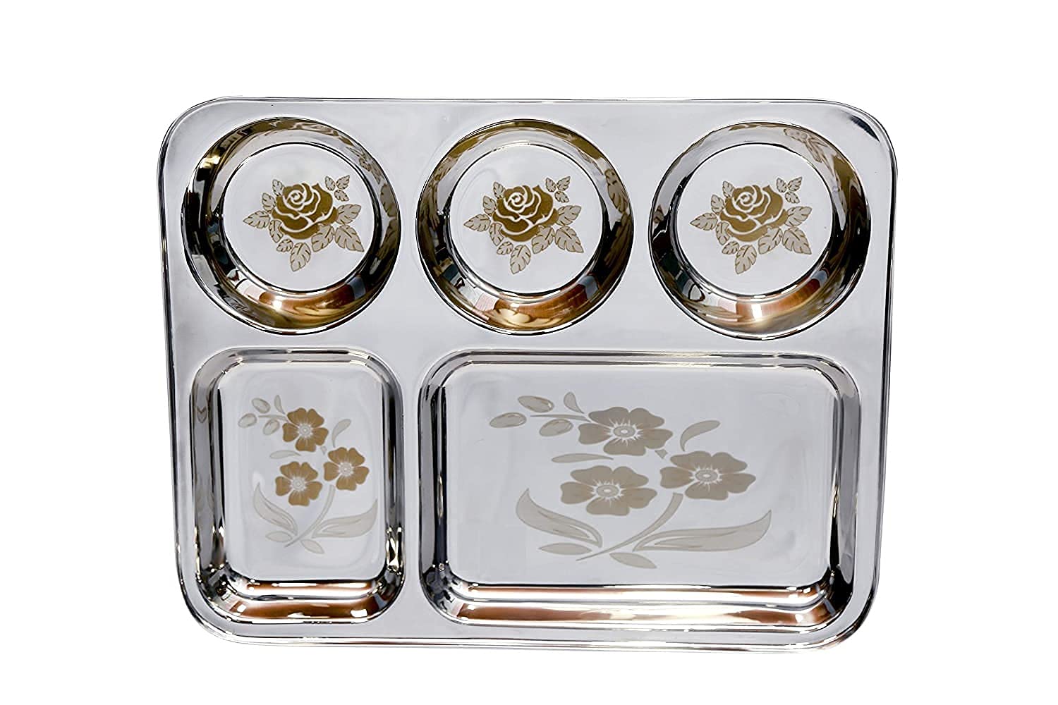 Buy Saubhagya Heavy Extra Deep 5 in 1 Bhojan Thali/Dinner Set/Lunch ...