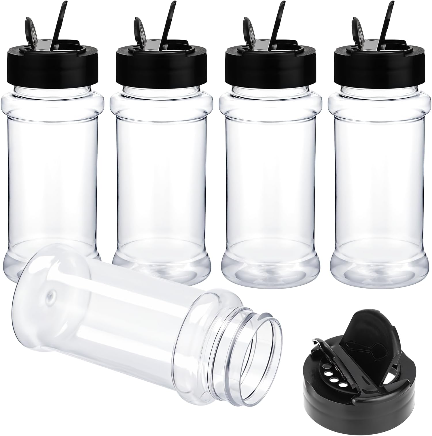 Amazon.com: Molain 5 PCS Empty Spice Jars 3oz with Shaker Lids Plastic Seasoning Containers ...
