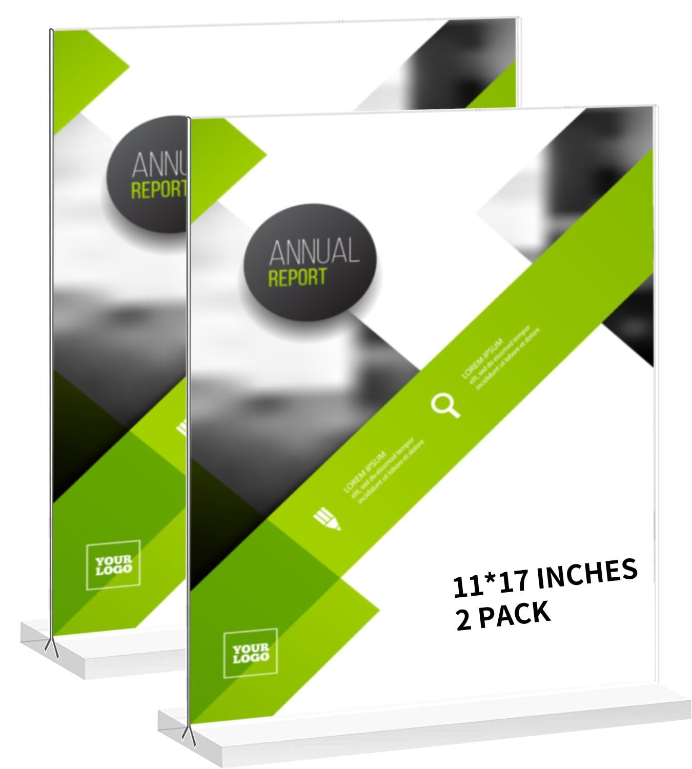 Amazon.com: BeapTcely 2 Pack 11 x 17 Inches Large Acrylic Sign Holder ...