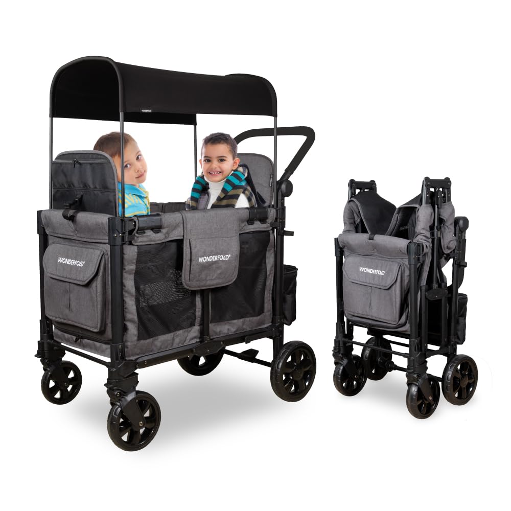 Amazon.com : WONDERFOLD W2 Elite Pro Stroller Wagon (2 Seater ...