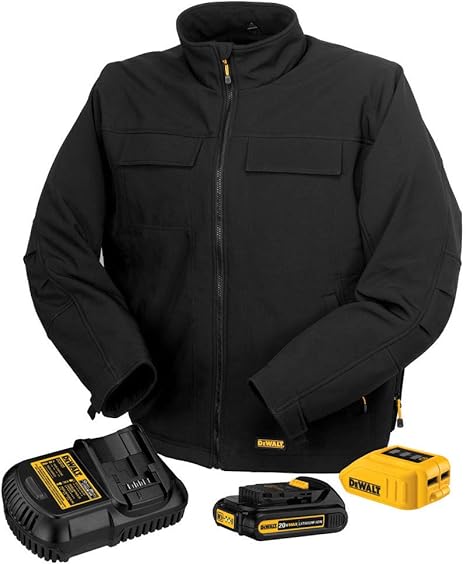 DEWALT DCHJ060C1-L 20V/12V MAX Black Heated Jacket Kit, Large ...