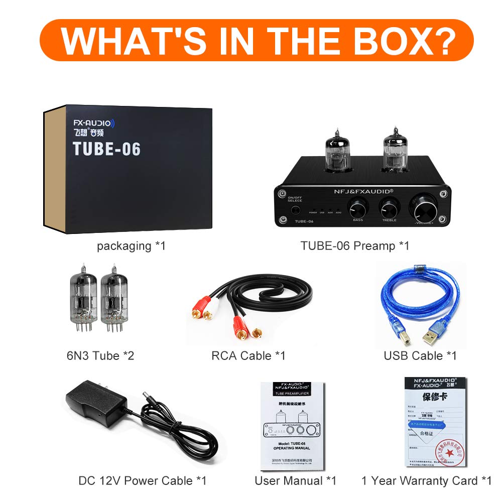 Buy FX AUDIO Tube Preamp TUBE-06 HiFi Home Audio Stereo HiFi 6N3 Vacuum ...