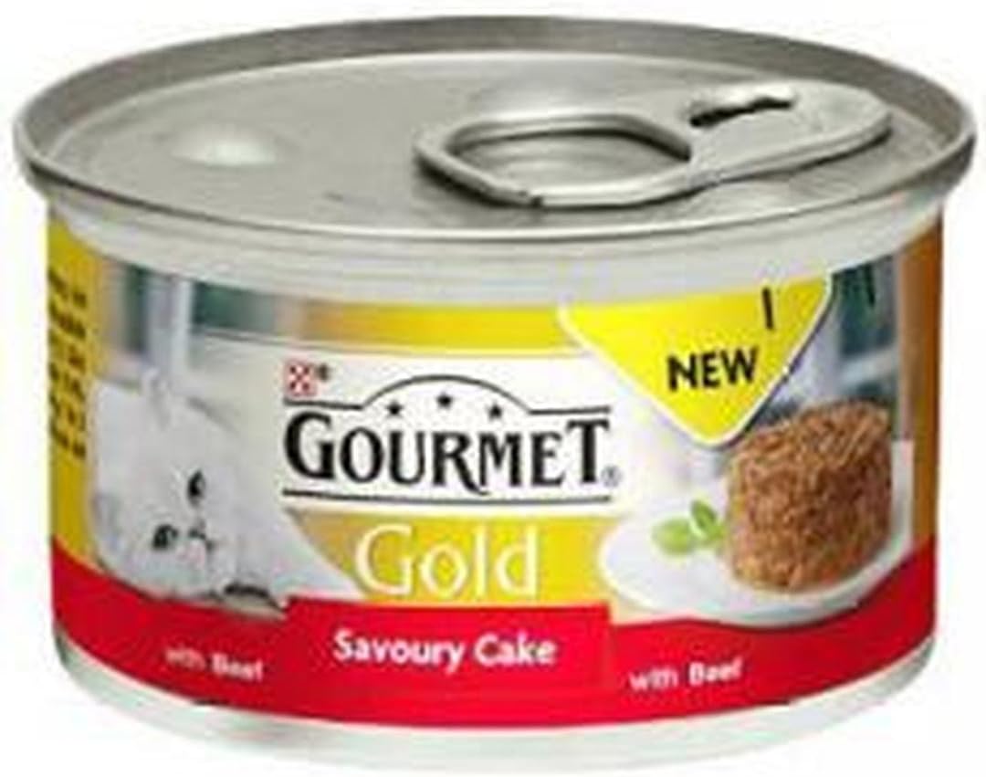 Gourmet Gold Savoury Cake Beef In Gravy 85g (Pack of 12) : Amazon.co.uk ...