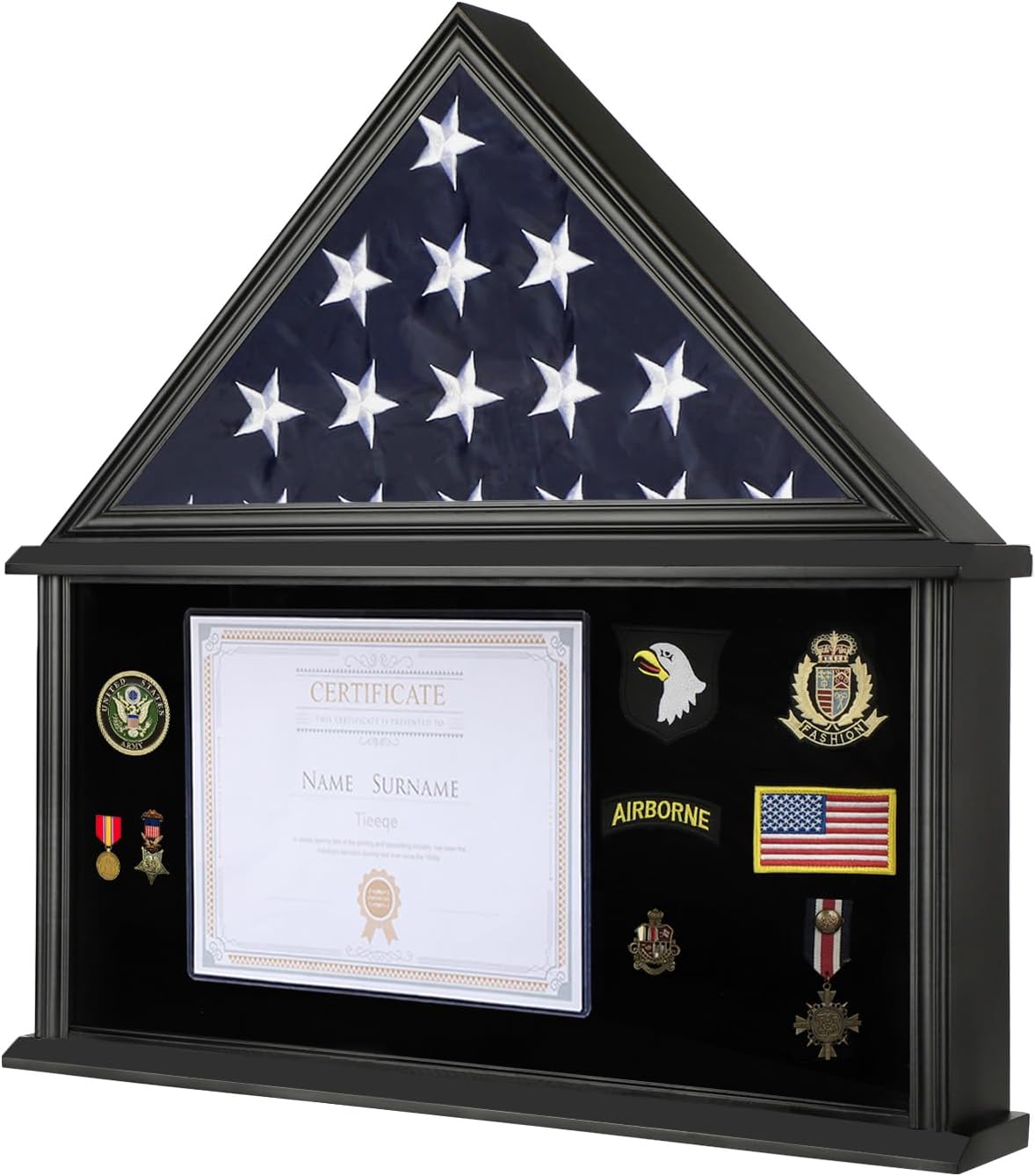 Amazon.com - Flag Display Case with Certificates Document Holder, Fits ...