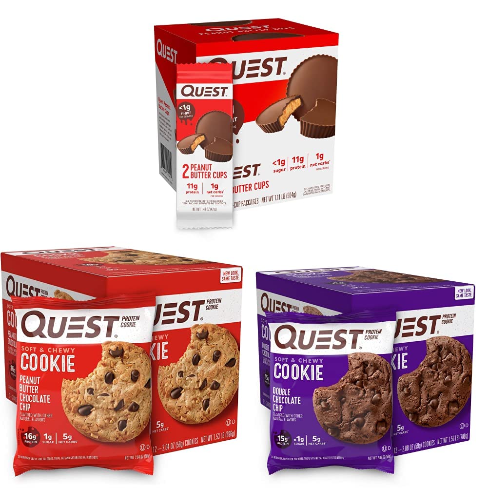 Amazon.com: Quest Nutrition High Protein Peanut Butter Cups, Cookies ...