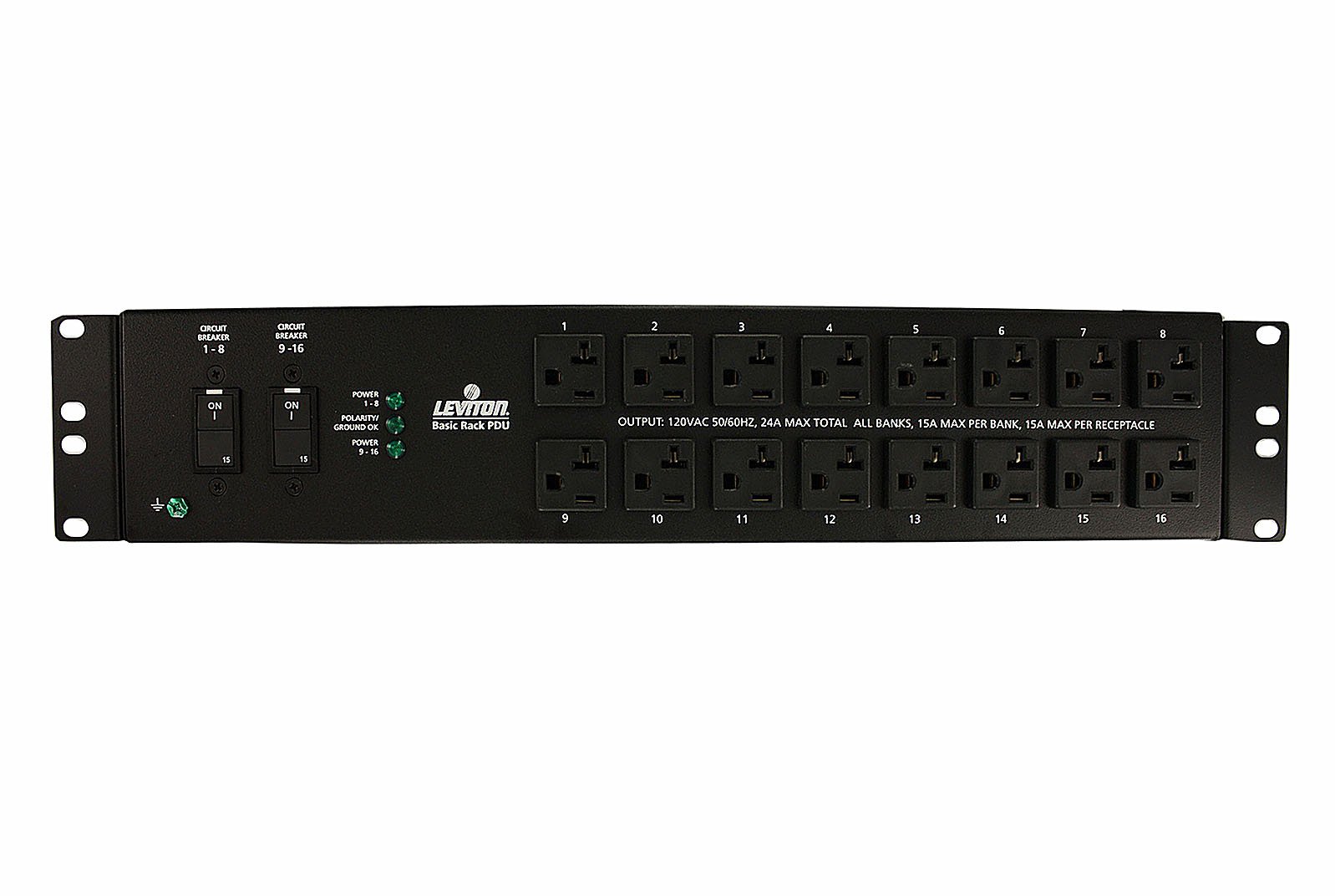 Amazon.com: Leviton P1023-12L PDU 2RU 120V 30A (16) 5-20R L5-30P/12FT ...