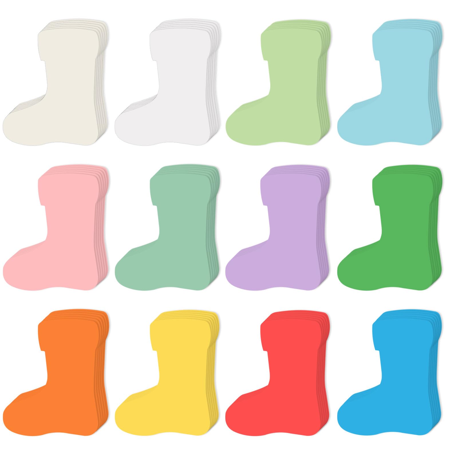 Amazon.com: 360 Christmas Stocking Cutouts Paper Stocking Cutout Winter ...