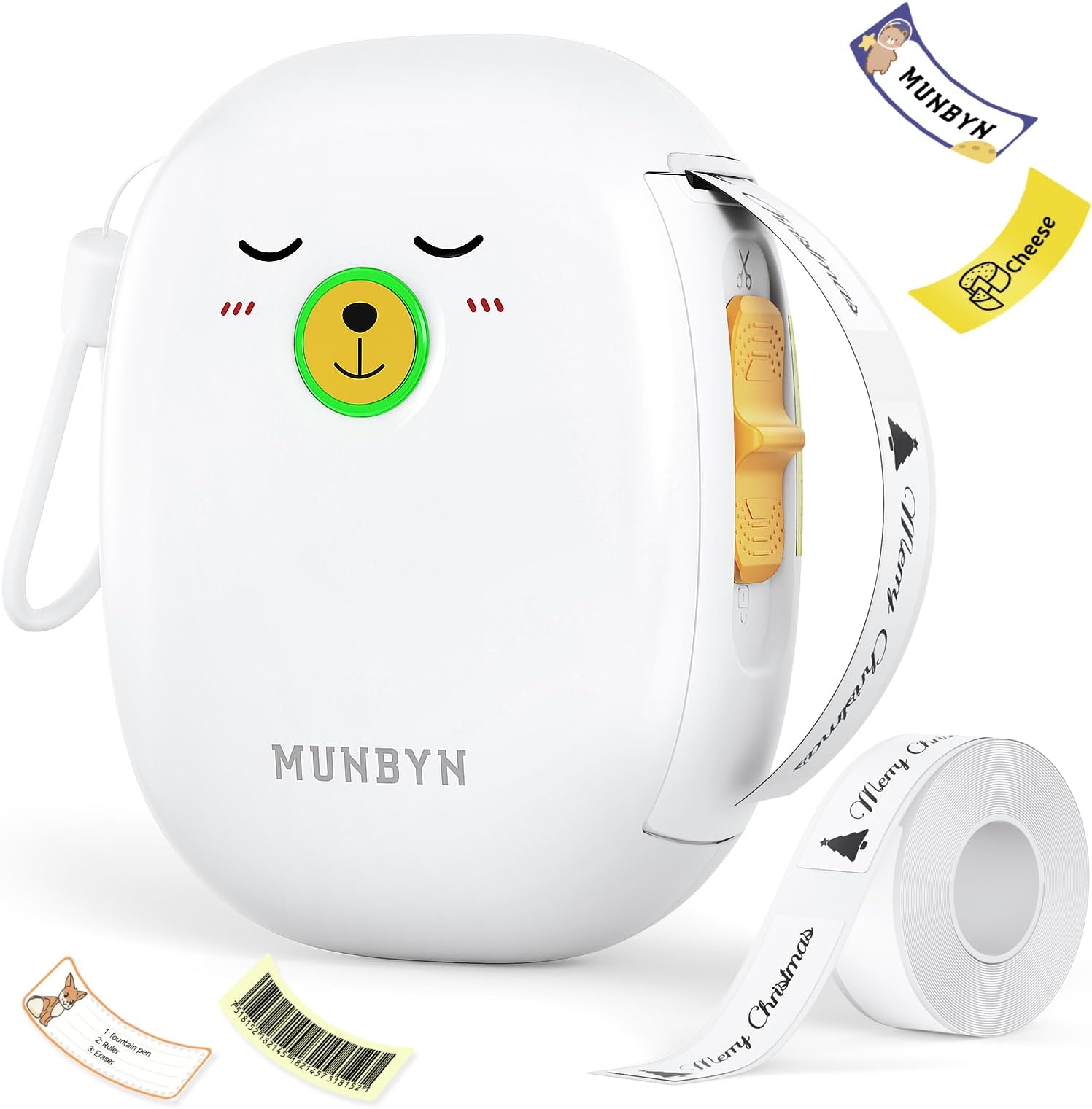 Amazon.com : MUNBYN Bluetooth Label Maker Machine with 1 Roll Tape ...