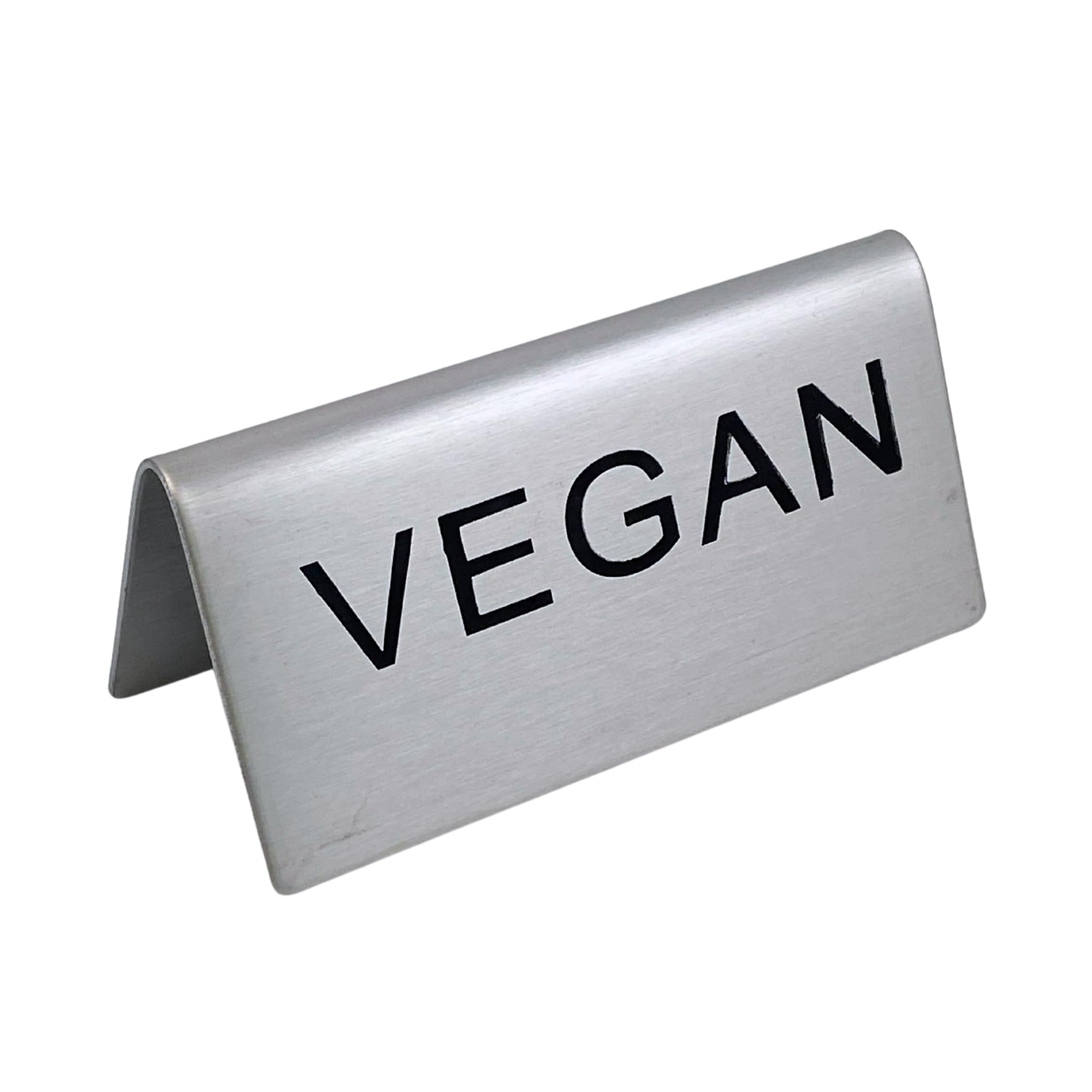 Amazon.com : Vegan Stainless Steel Metal Table Tent Sign - 3" x 1-1/2 ...