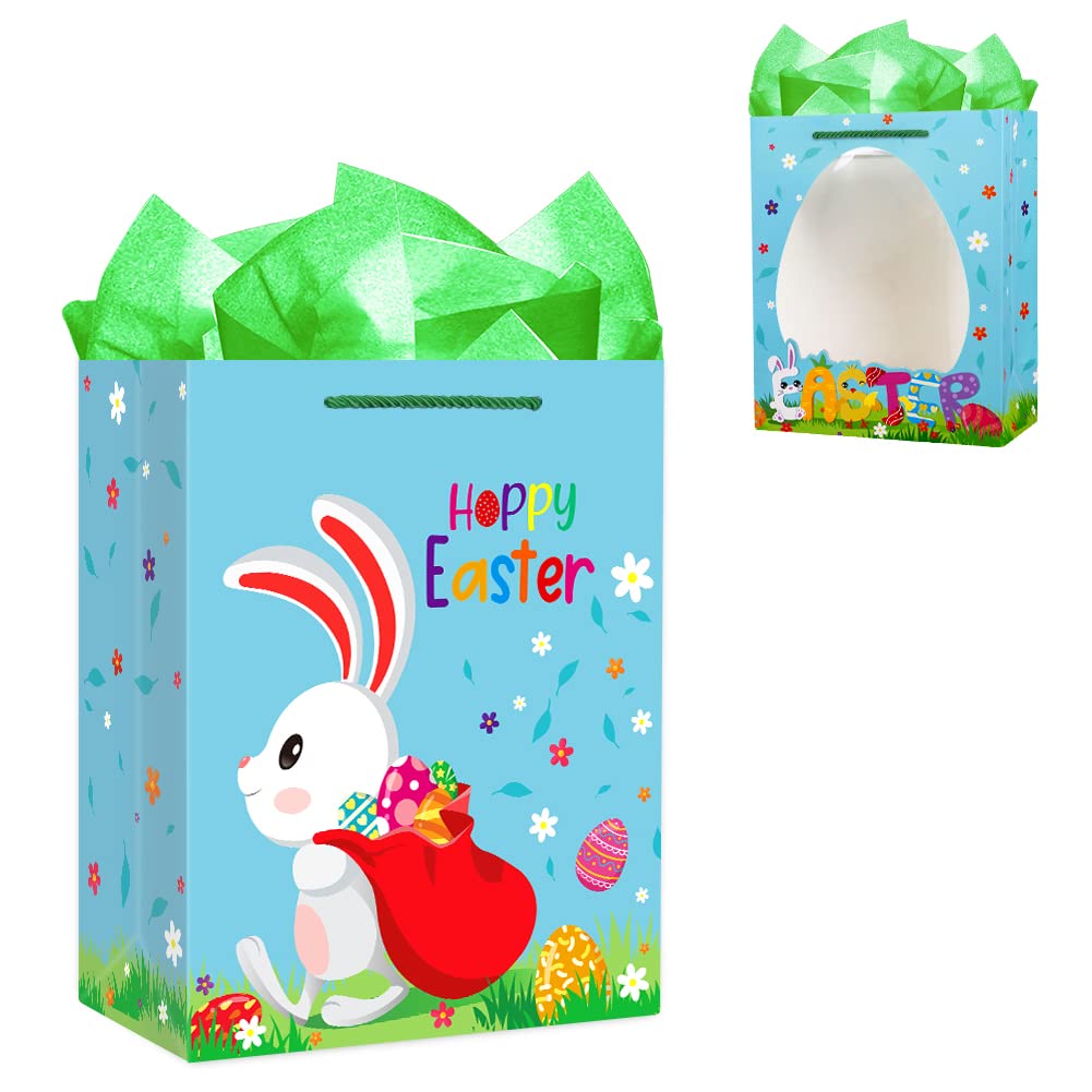 Amazon.com: FaCraft Easter Gift Bag with Handles 11.5" Happy Easter ...