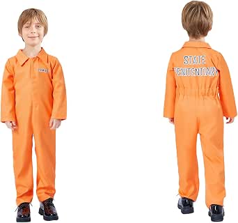 Amazon.com: Kiluex Christmas Orange Prisoner Costume Prison Uniform ...