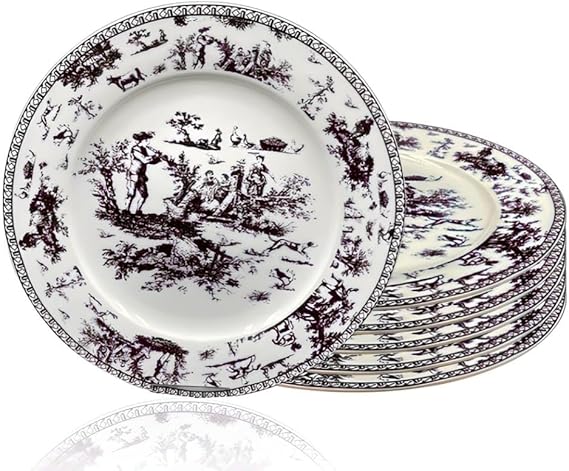 Amazon.com | W&S CLASSICS Classic French Luxury Round Dinner Plates ...