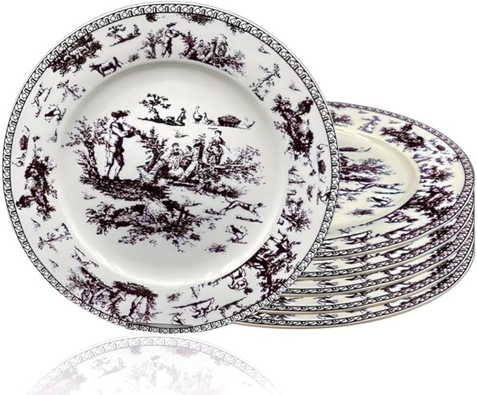 Amazon.com | W&S CLASSICS Classic French Luxury Round Dinner Plates ...