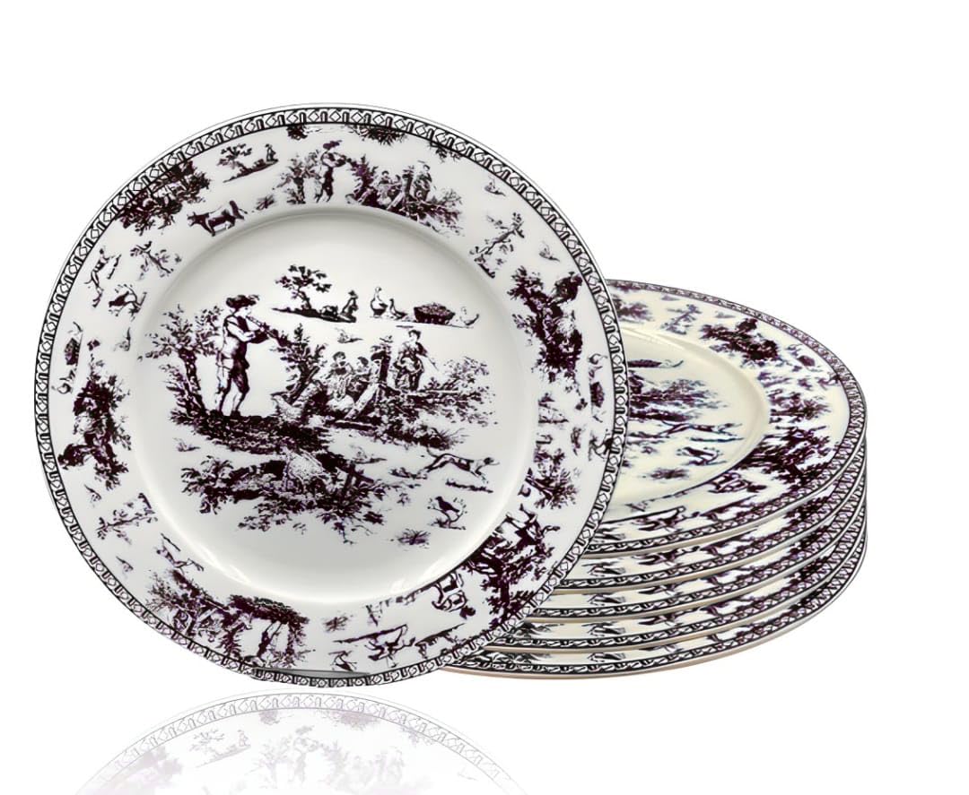 Amazon.com | W&S CLASSICS Classic French Luxury Round Dinner Plates ...