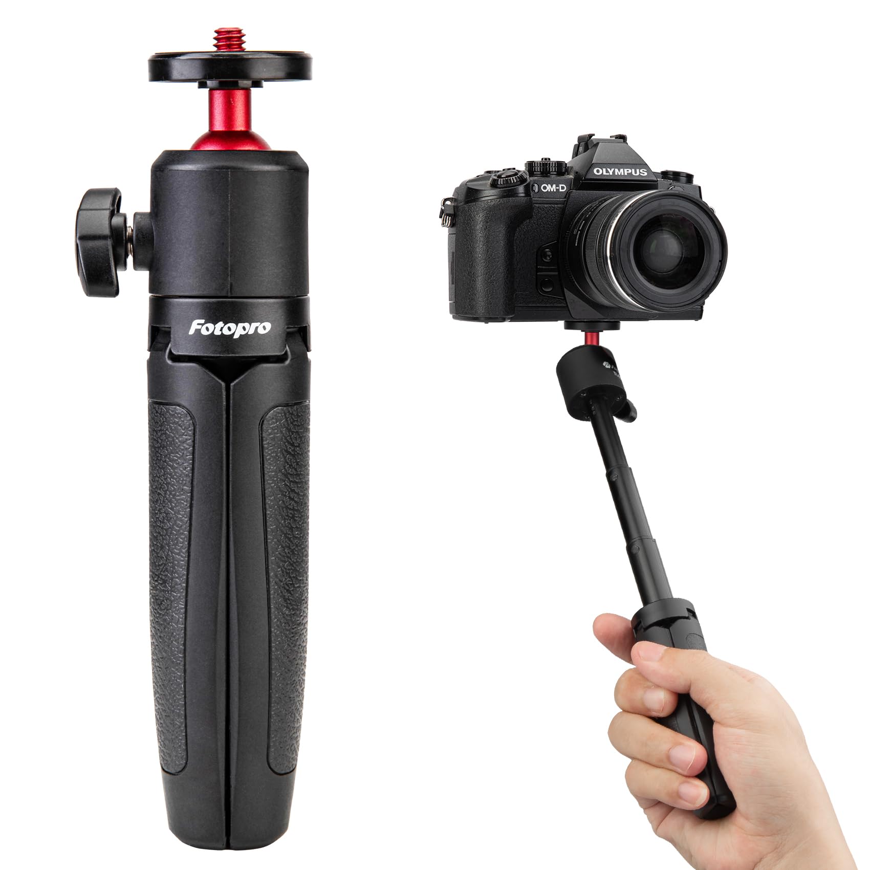 Fotopro Compact Camera Tripod, Mini Tripod 360° Rotating Portable ...