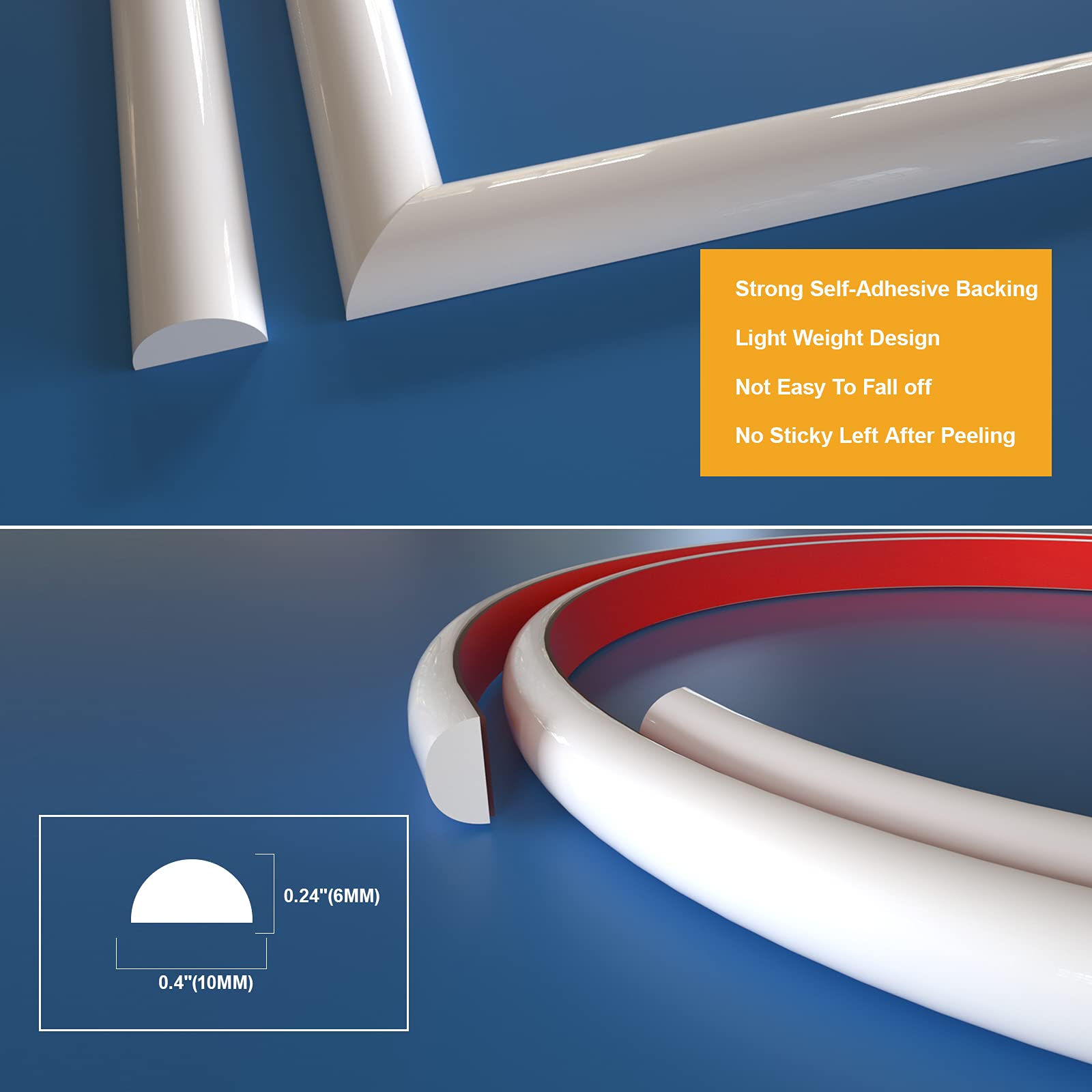 Snapklik.com : 16FT Tile Edge Trim Peel And Stick Tile Trim Edging Self ...