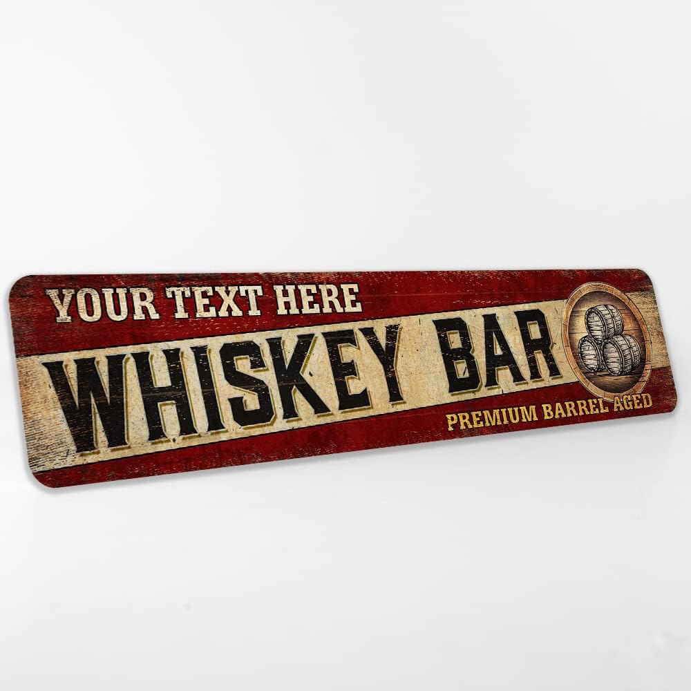 Amazon.com: Whiskey Bar Aluminum Metal Sign Metal Plaque Poster Rustic ...