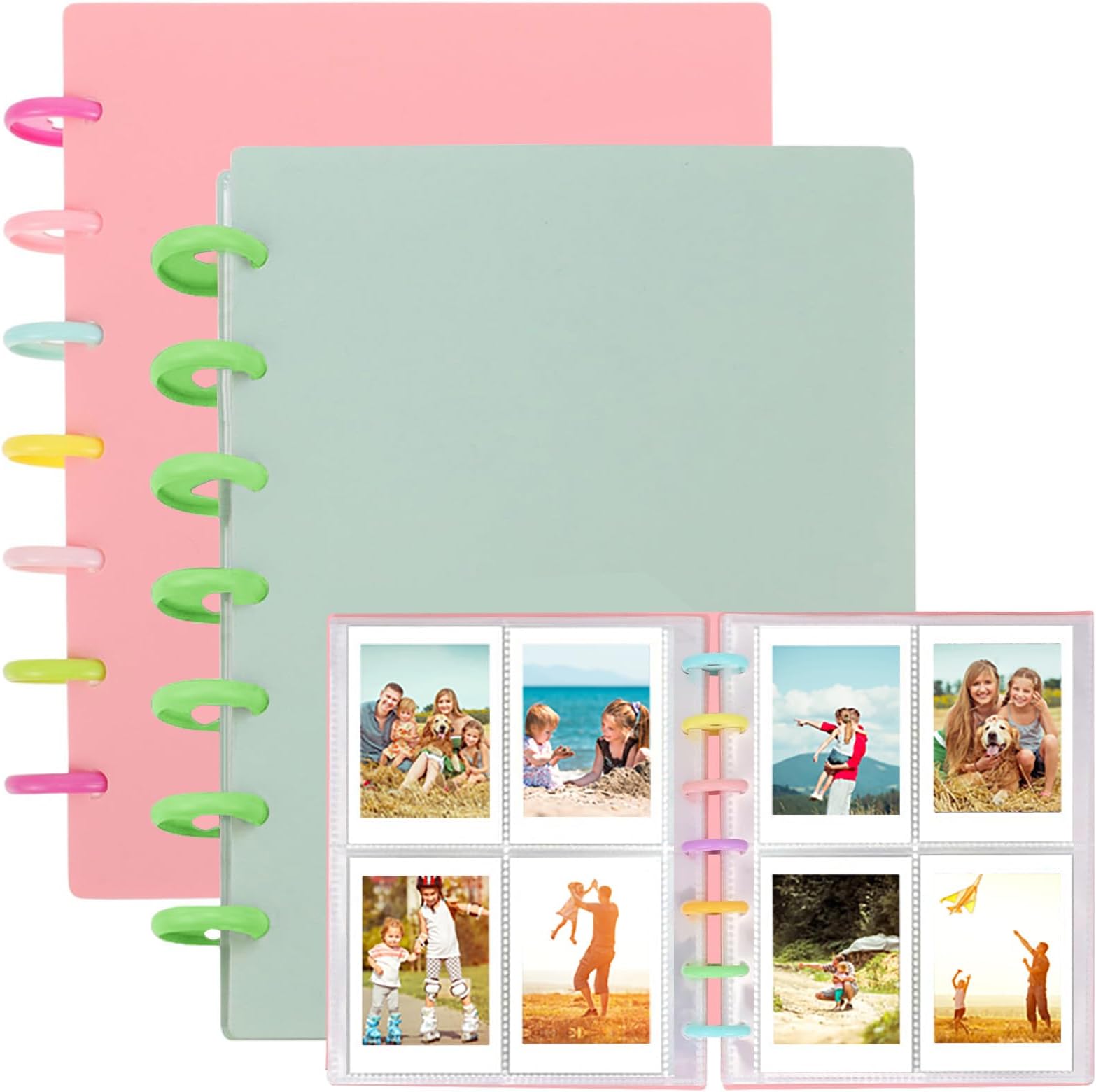 Amazon.com: 2 Pack Mini Polaroid Photo Album, 40 Pages 2×3 Inch ...