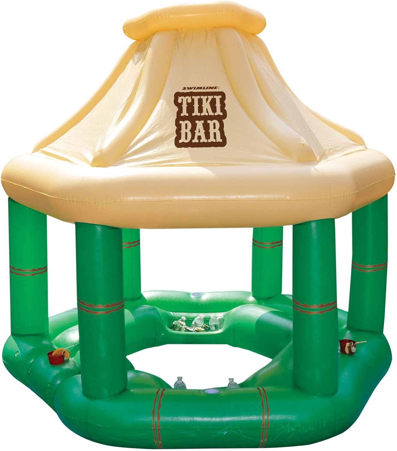 Amazon.com: Swimline Floating Tiki Bar Pool Float,Green : Toys & Games