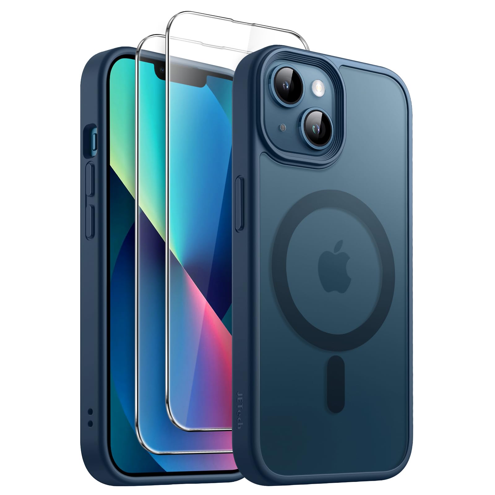 Amazon.com: JETech 3 in 1 Magnetic Case for iPhone 13 Mini 5.4-Inch ...