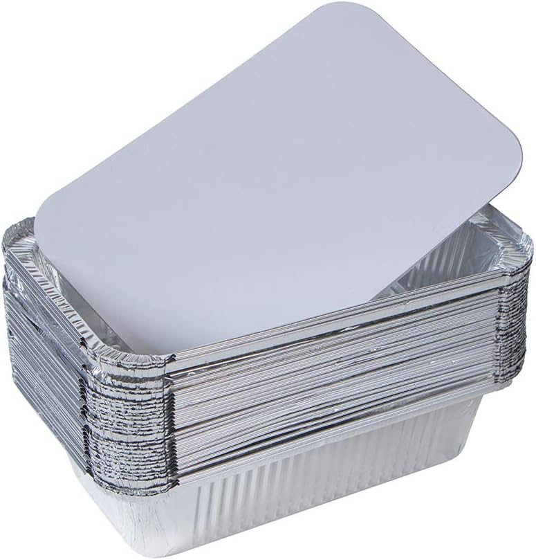 Amazon.com: Webake Large Aluminum Foil Tin Pans 9 x 5 inch Disposable ...