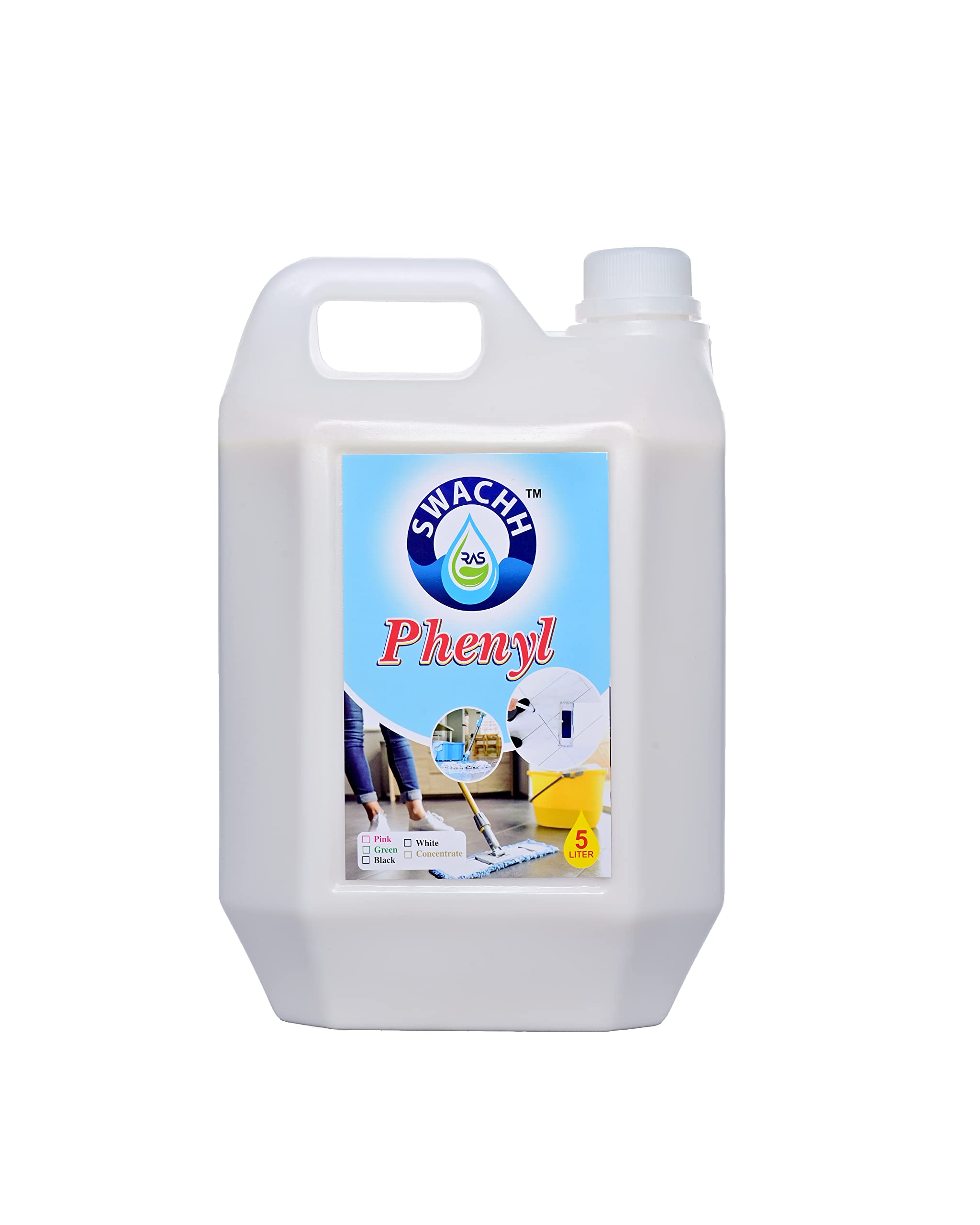 Ras Swachh White Phenyle Floor Cleaner Liquid 5 Litre Its | Desertcart ...