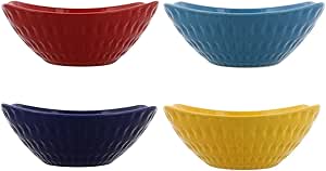 Over and Back 4 Stoneware Serving Bowls Set, Manhattan (4 Colors) : Buy ...