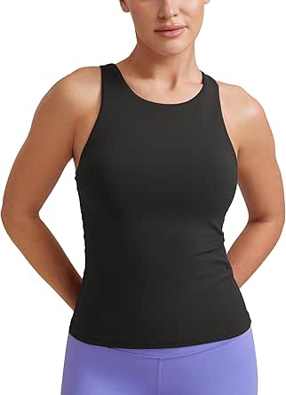 CRZ YOGA Butterluxe Womens Racerback Workout Tank Top with Built in ...